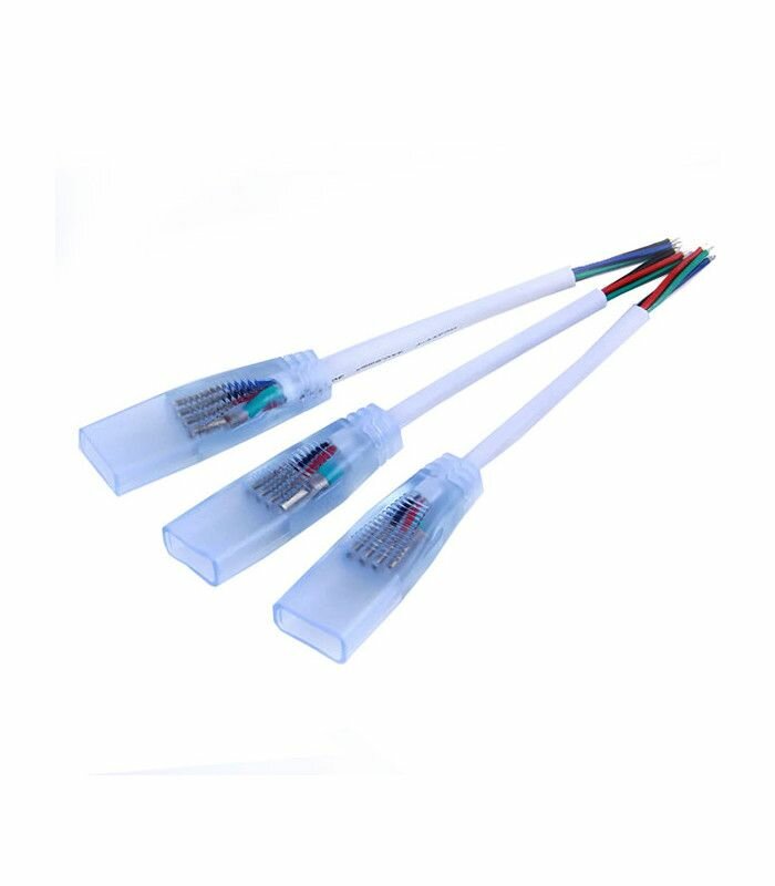 Коннектор питания 12В DC для неона RGB 10х20, 10х21 мм. Комплект 2 штуки.