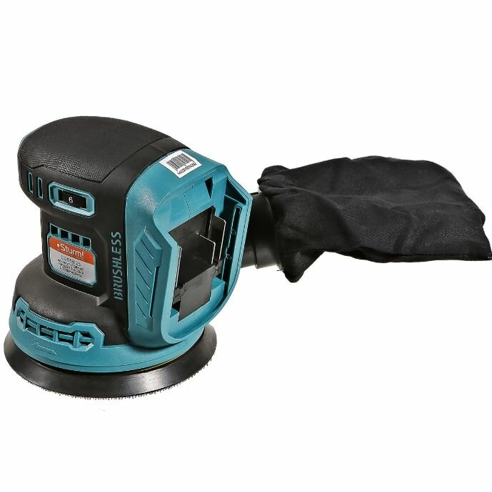 Эксцентриковая шлифовальная машина STURM COS18125 аккумуляторная (бесщеточная, 18В, 1BatterySystem, 125мм, без АКБ и ЗУ, короб)