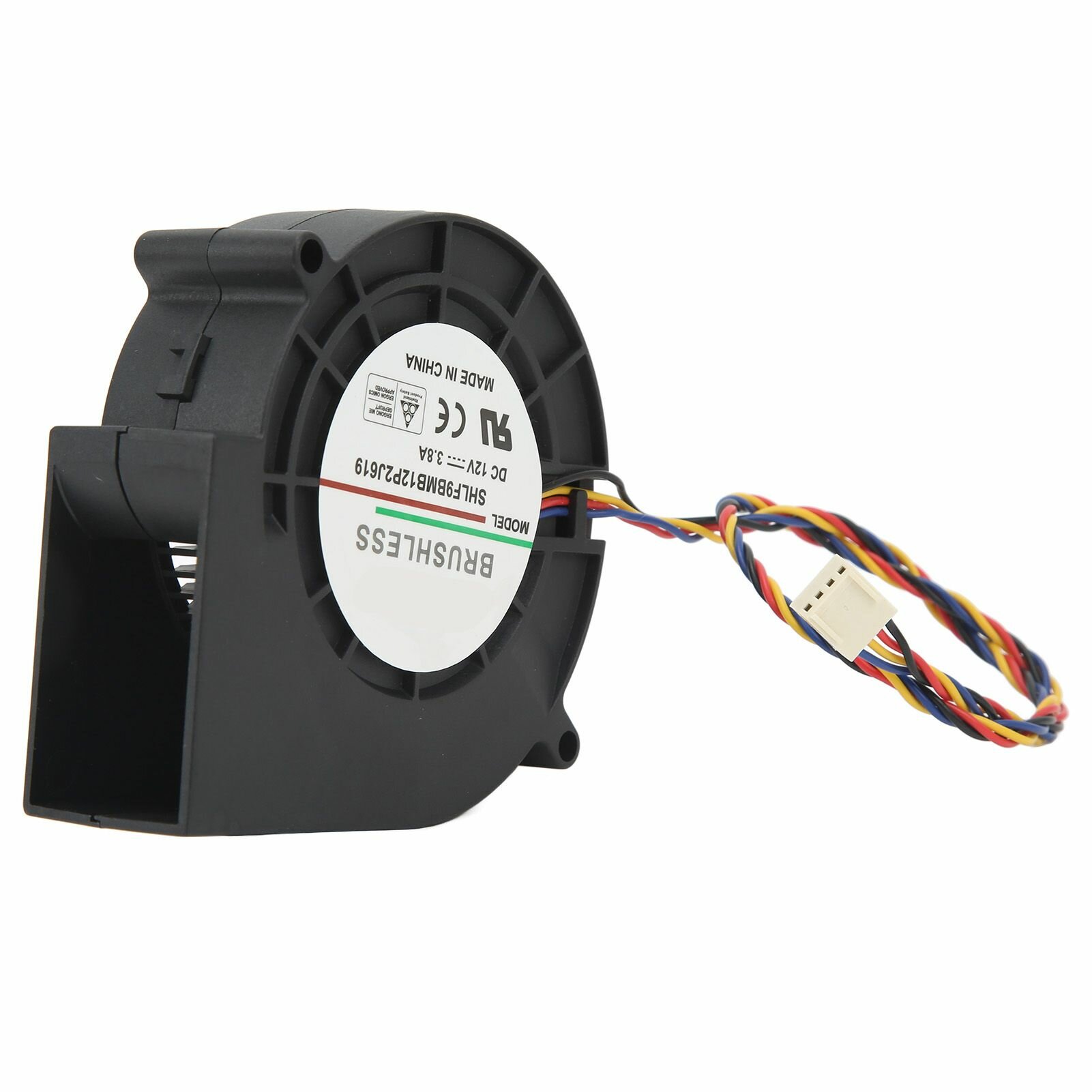 Бесщеточный охлаждающий вентилятор 12 В 7000 об/мин двойной шарикоподшипник высокоскоростной центробежный вентилятор постоянного тока, многоцелевой 3,8 А мощность 7000 об/мин