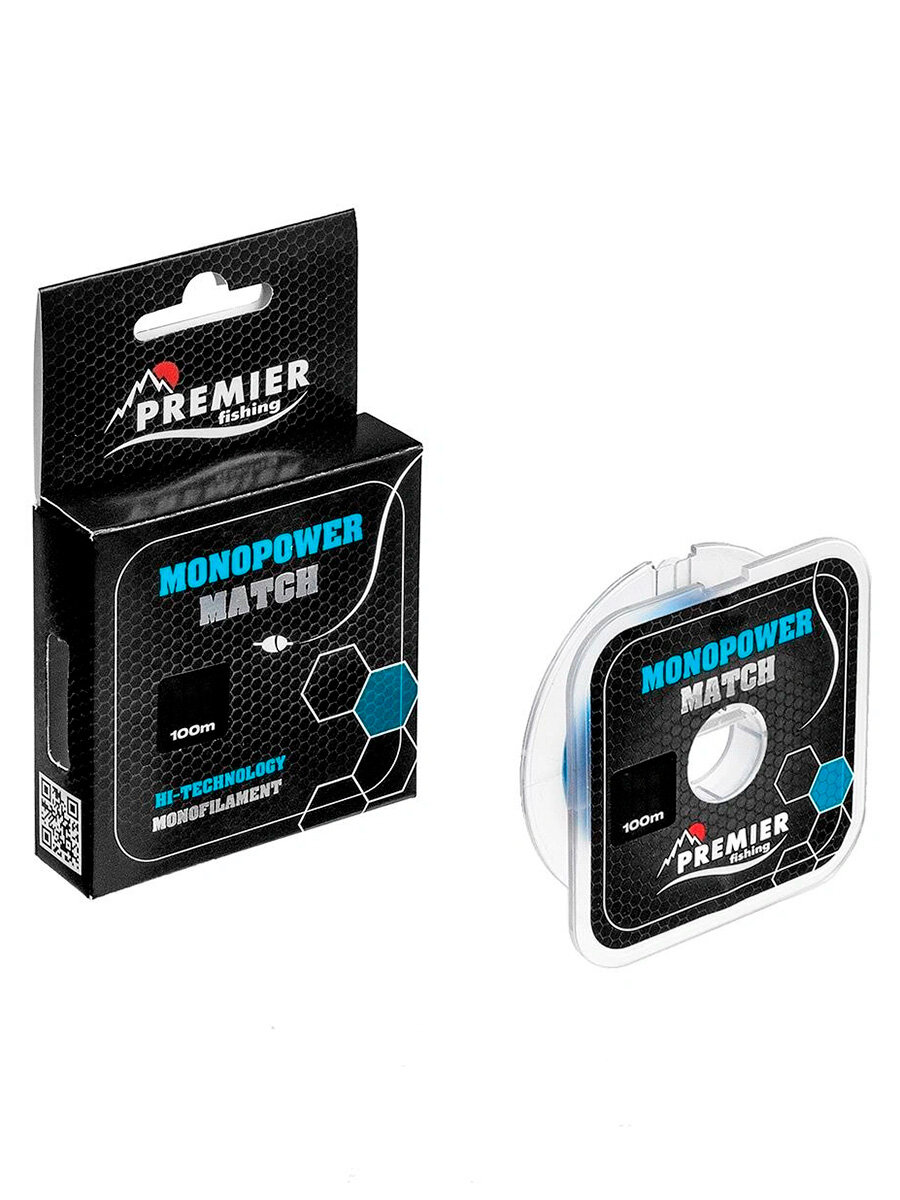 Леска для рыбалки Premier Fishing MONOPOWER MATCH Blue Nylon 0,28mm/100m (PR-MM-B-028-100)