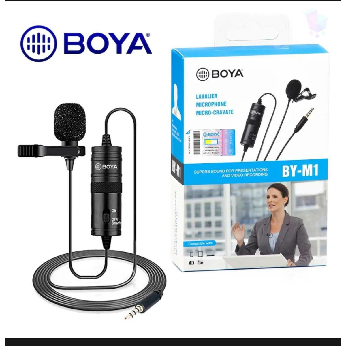 Петличный микрофон Boya M1 Mic с воротником