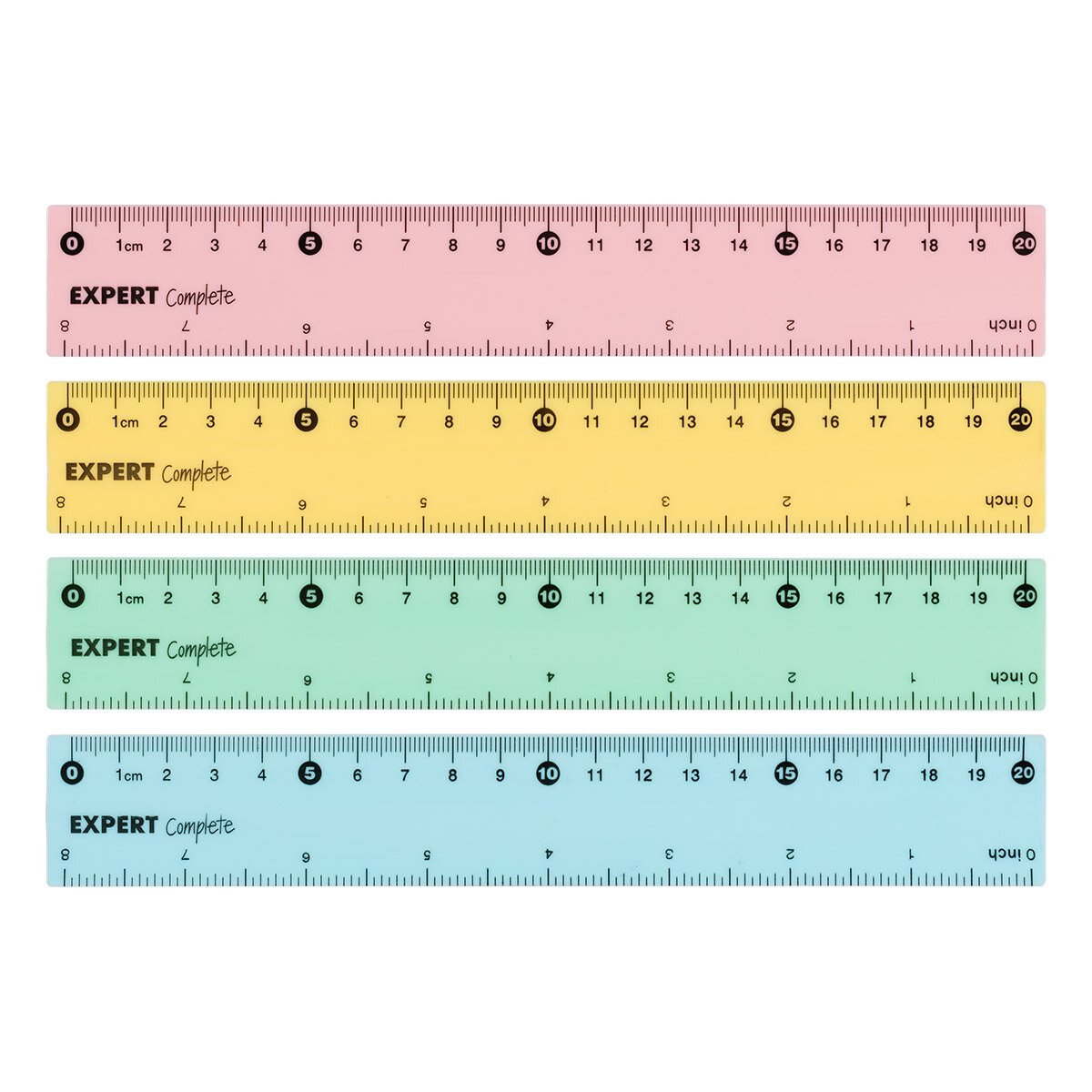 Expert Complete ECR-01 Линейка пластиковая 20 см ассорти цветов, легкая и прочная