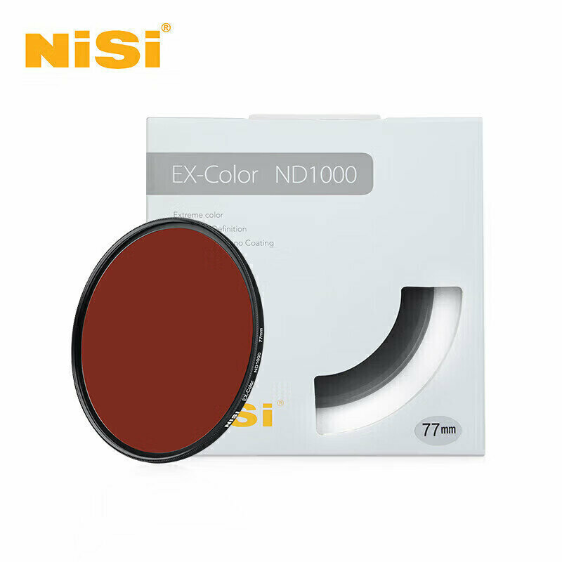 NiSi ND Filter, Neutral Density Filter ND1000(3.0), 10 Stops, 77mm Filter, Medium Gray Density Filter, ND Filter for Mirrorless And DSLR Cameras, Suitable for Canon, Nikon, Sony