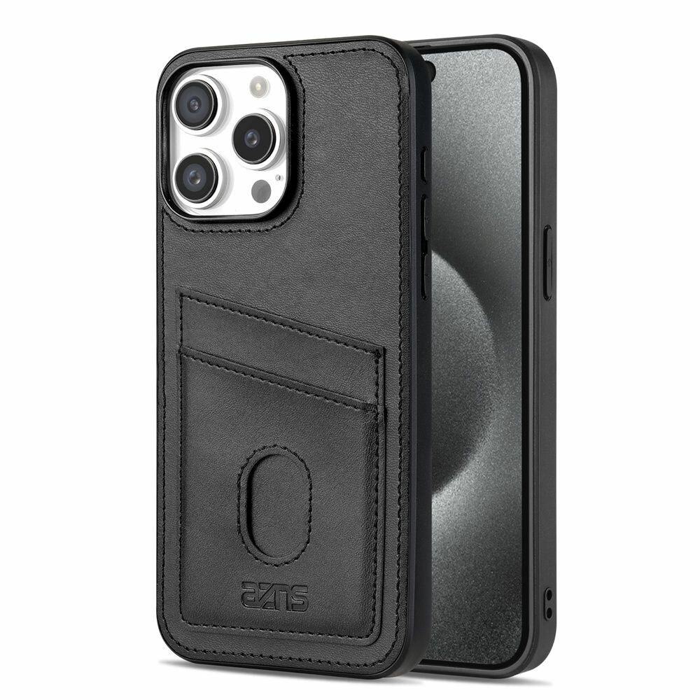 Чехол для телефона Apple iPhone 15 Pro Деловой стиль воловья кожа Дизайн слота для карты