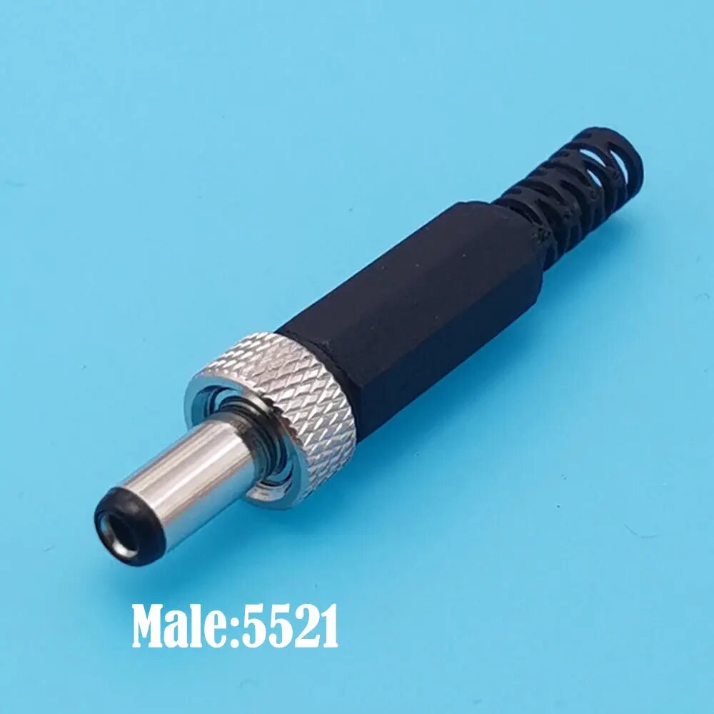 Разъем питания 5.5x2.1 мм, Male:5521, Цвет: A