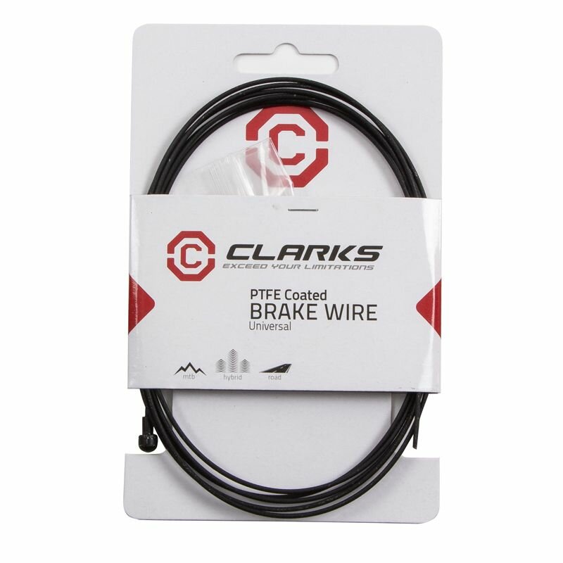 Тросик тормозной Road PRE-LUBE 1.5х2000мм с тефлоном, с черным покрытием PTFE CLARKS PW6026