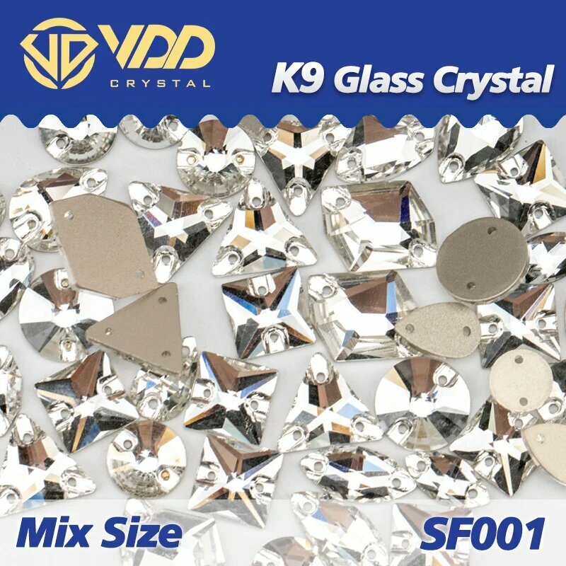 Стразы K9 Glass Crystal VDD, SF001, 20шт (Mix)