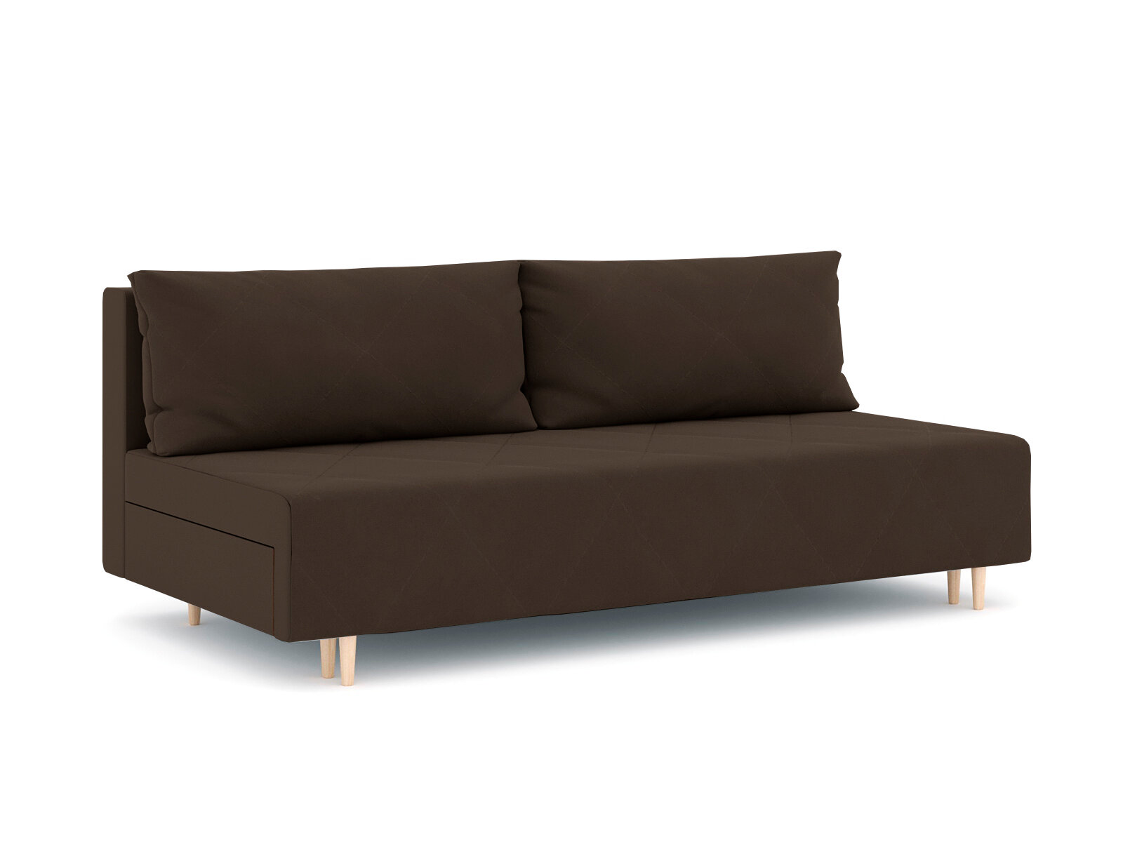 Диван прямой Милли без локтей, Браун