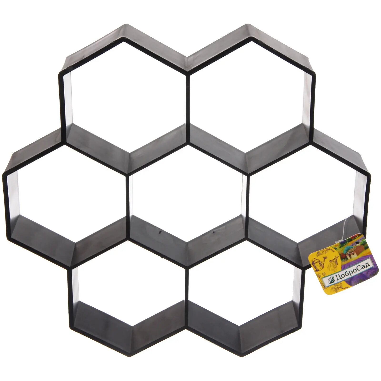 Форма для отлива садовых дорожек «Соты», черный, 28х29х4,5 см, удобство и качество