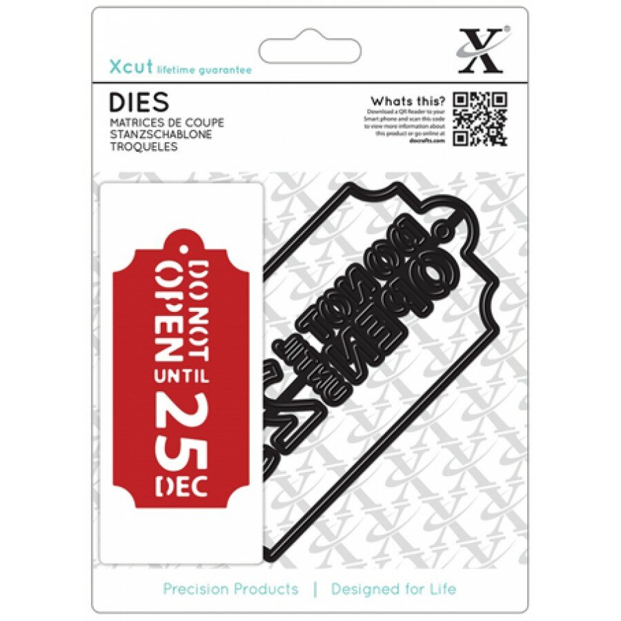 Нож для вырубки Бирка - Не открывать до 25 декабря А4 (21,0 х 29,7 см) DOCRAFTS XCU503929