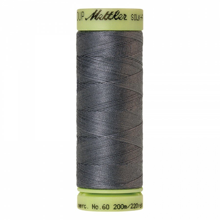 Нить для машинного квилтинга SILK-FINISH COTTON 60, 200 м 0342 Flint Stone