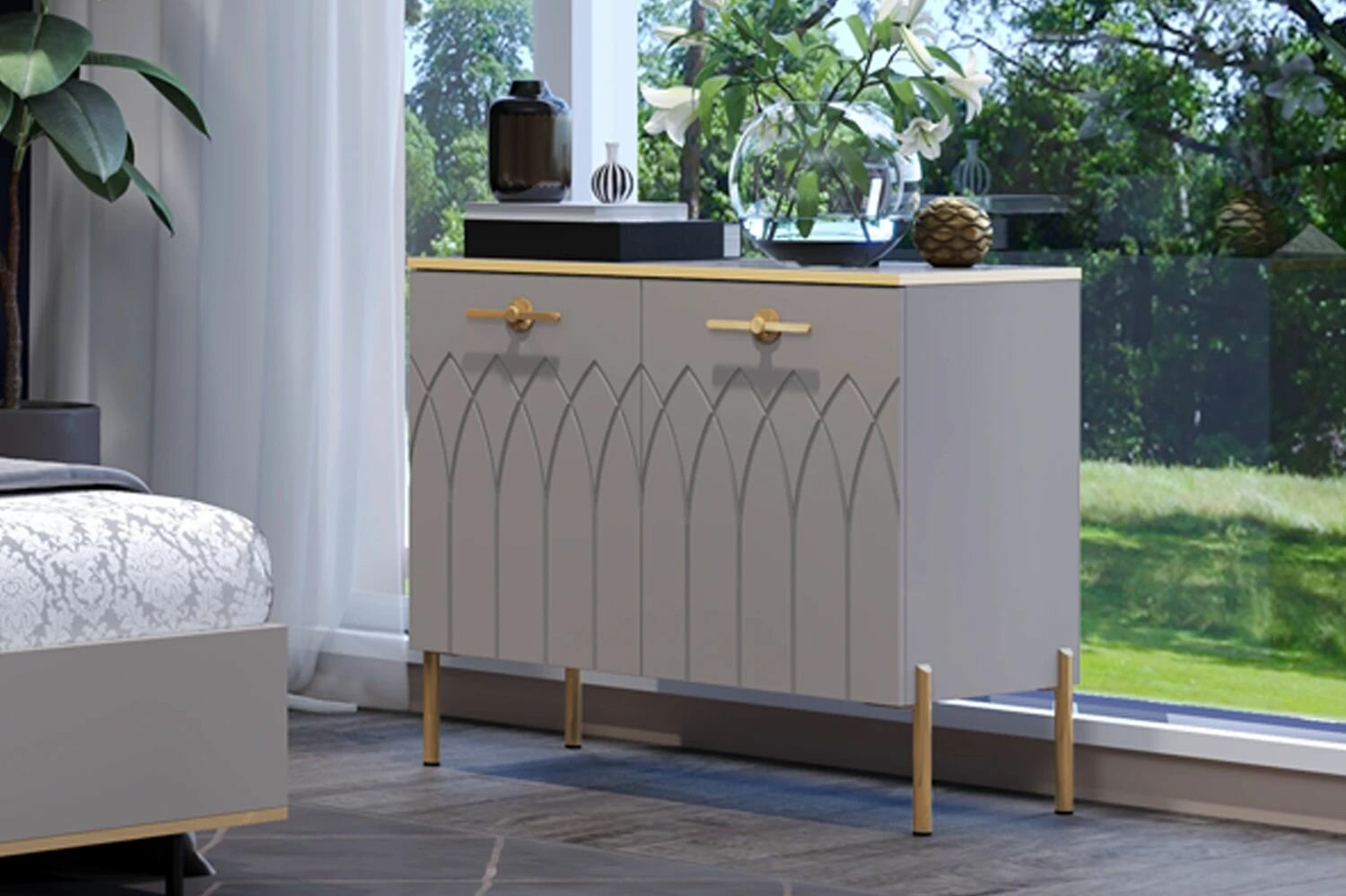 Комод Капри 2, 796x920x427, цвет Мокко, Силк анис