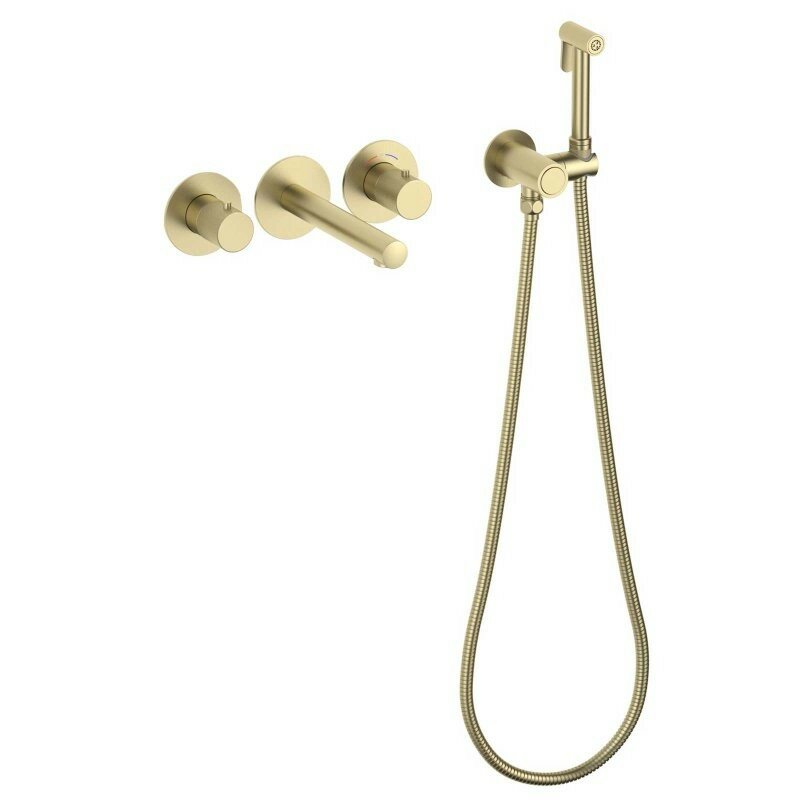 Гигиенический душ Timo Saona 2383/17SM со термостатическим смесителем, С внутренней частью, золото