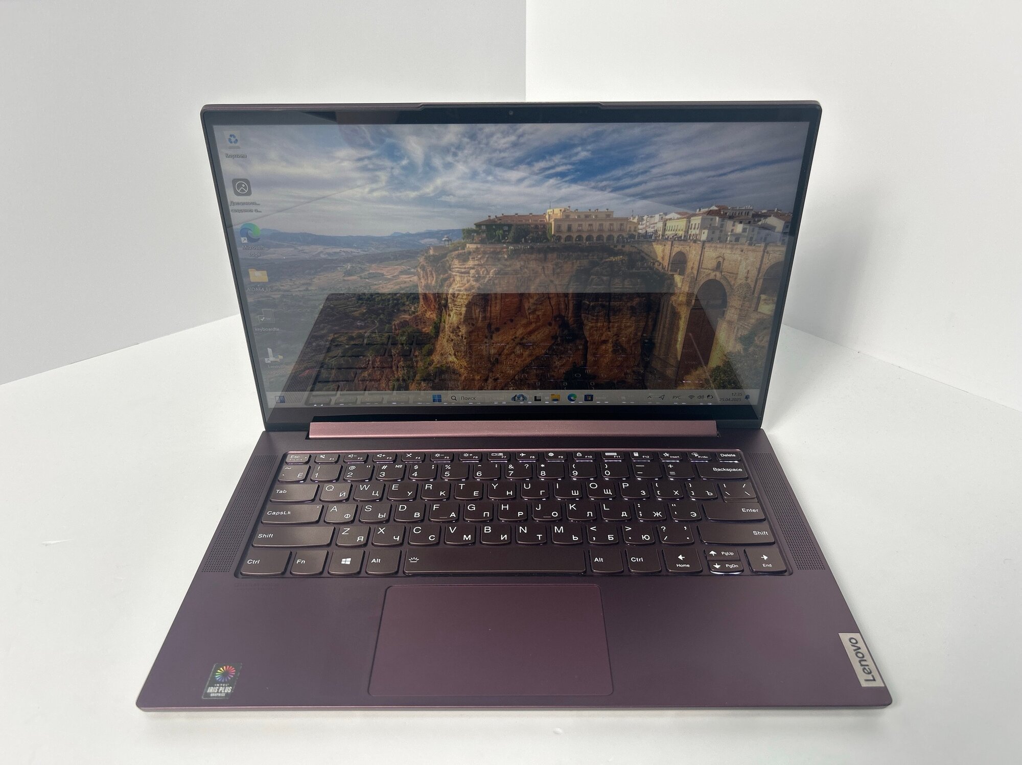 Ноутбук Lenovo Yoga Slim 7i 14IIL05 (82A10085RU) 14"/Intel Core i7-1065G7/RAM 16GB/SSD 512GB/Intel Iris Plus Graphics/1920*1080/IPS/Windows 11/Подсветка кл-ры: LED/Орхидея. Состояние: B1