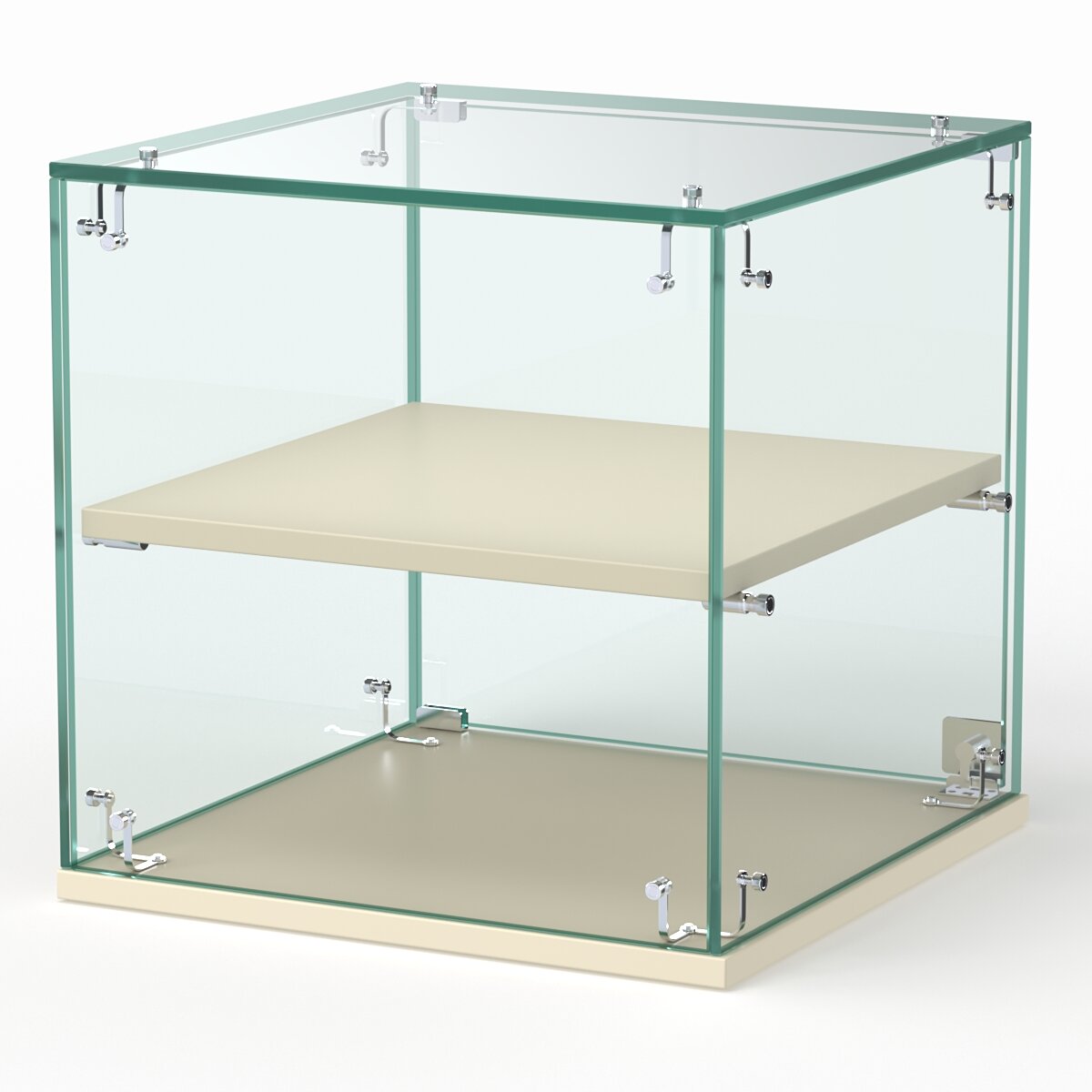 Витрина "сладость" №15А-П для выпечки настольная с прямыми полками пдсп, Крем Вайс