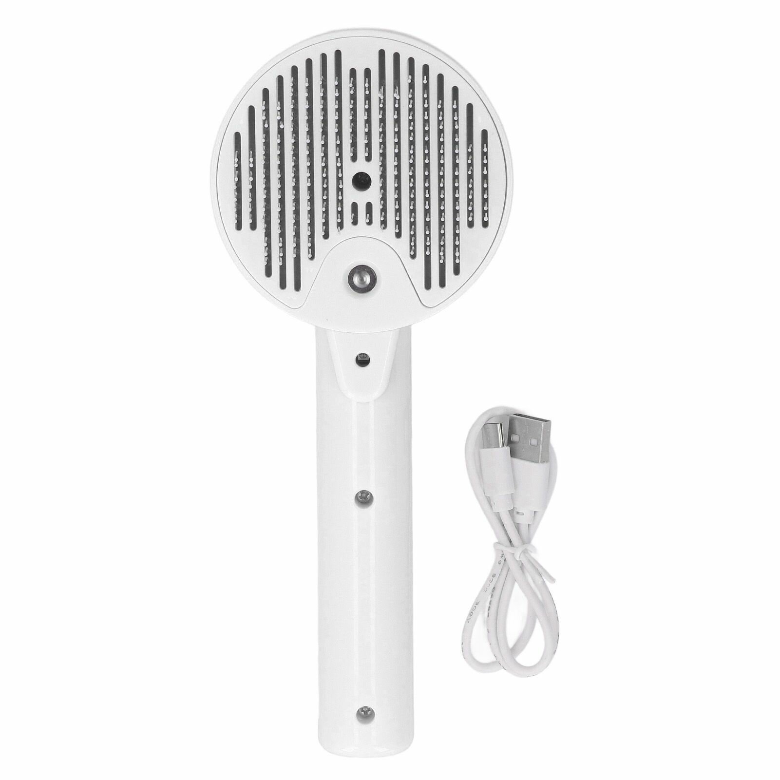 Спрей-щетка для кошек, для линьки, мягкая, с пусковой кнопкой, белая