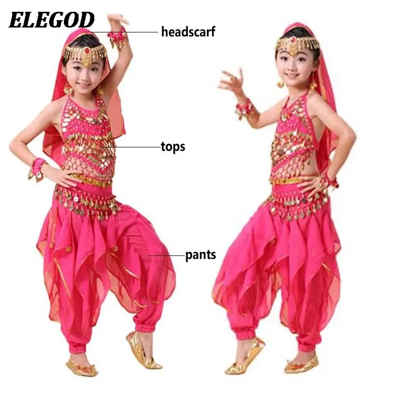 Детский костюм для танца живота S, 3pcs Rose