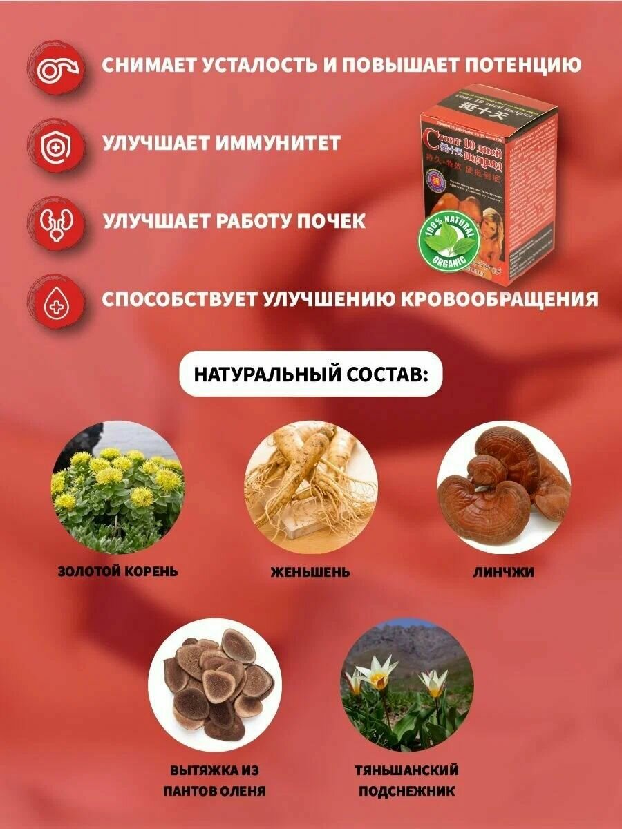 Стоит 10 дней подряд для потенции, мужской афродизиак