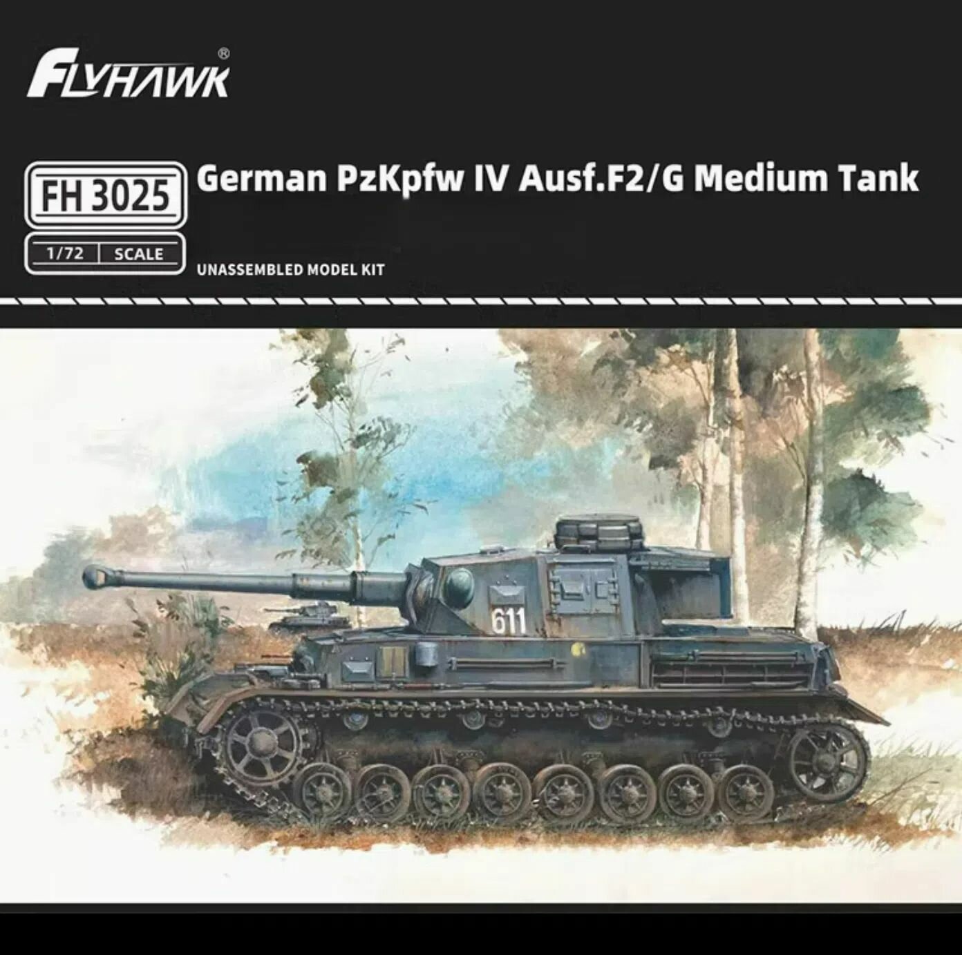 Flyhawk FH3025 1/72 Немецкий PzKpfw IV Ausf. F2/G Модель сборки танков