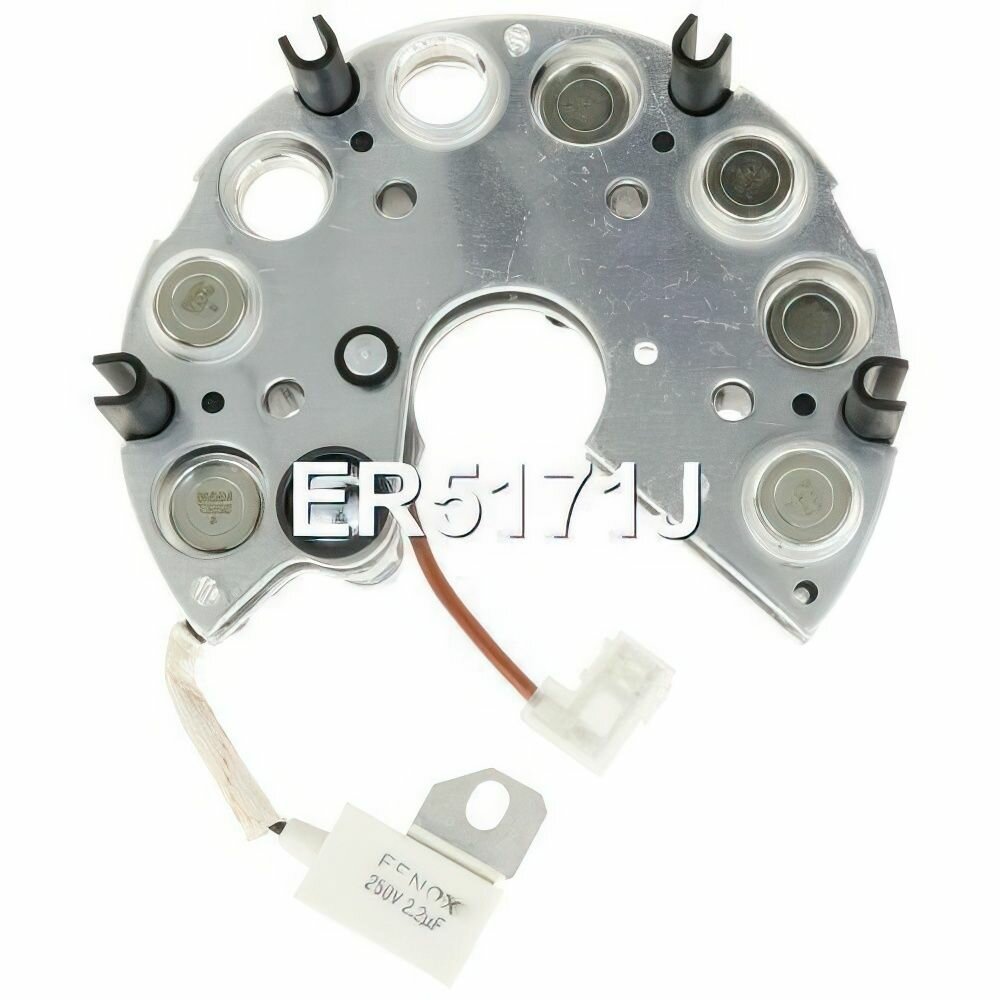 Диодный мост генератора, с дополнительными диодами для ВАЗ Лада 2110, 2111, 2112 Самара 2108, 2102, 2103, 2106, 111 арт ER5171J