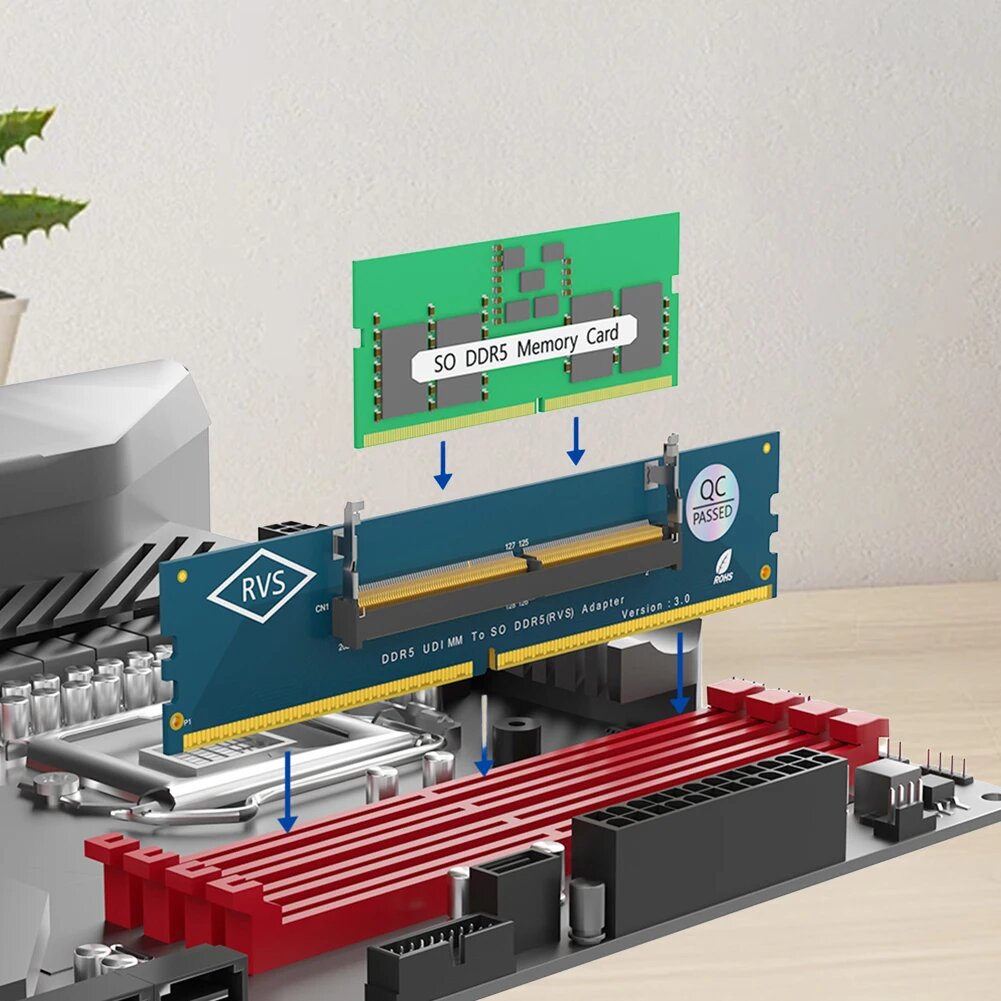 5x Адаптер SO-DIMM к DIMM DDR5, Цвет: 5PCS — фото 1