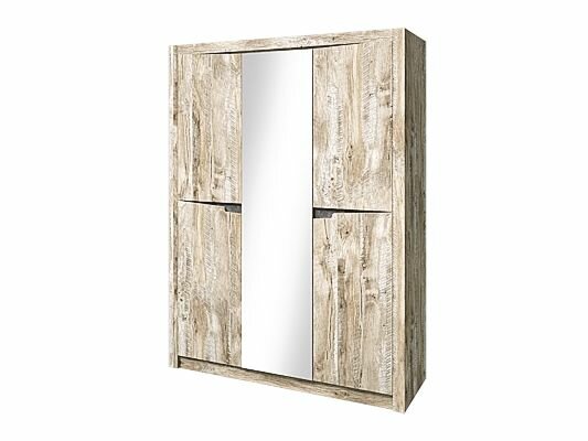 Шкаф распашной Ривьера 3-х дверный (Дуб Юкон, Бетон темный)