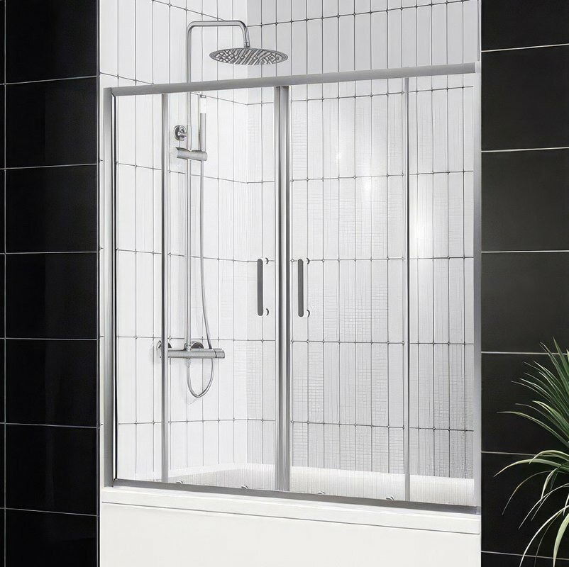 Шторка на ванну BelBagno Uno VF 2 170/145 C Cr