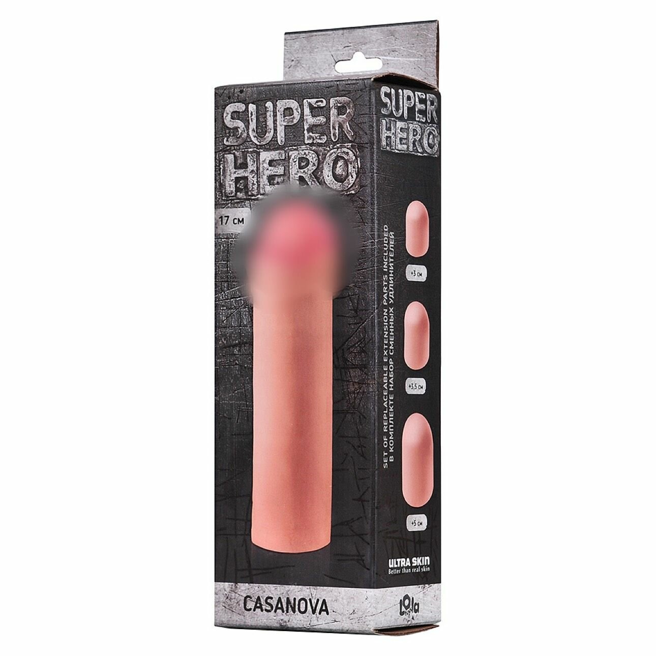 Фаллоудлинитель Lola Toys SUPER HERO Casanova, мягкий, телесный, реалистичный