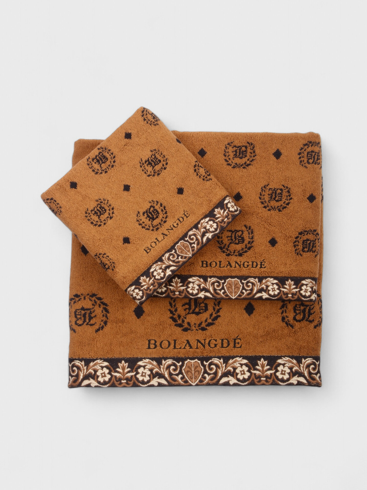 Набор полотенец Bolangde "Оригинал", для ванны и душа, 34 х 78 см, 50 х 90 см, 70 х 140 см, хлопок, коричневый