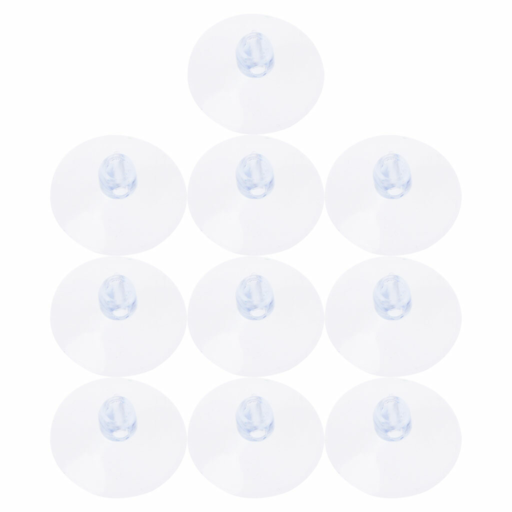 1 упаковка из 10 прозрачных вакуумных присосок из ПВХ-2,5 перфорированных присоски