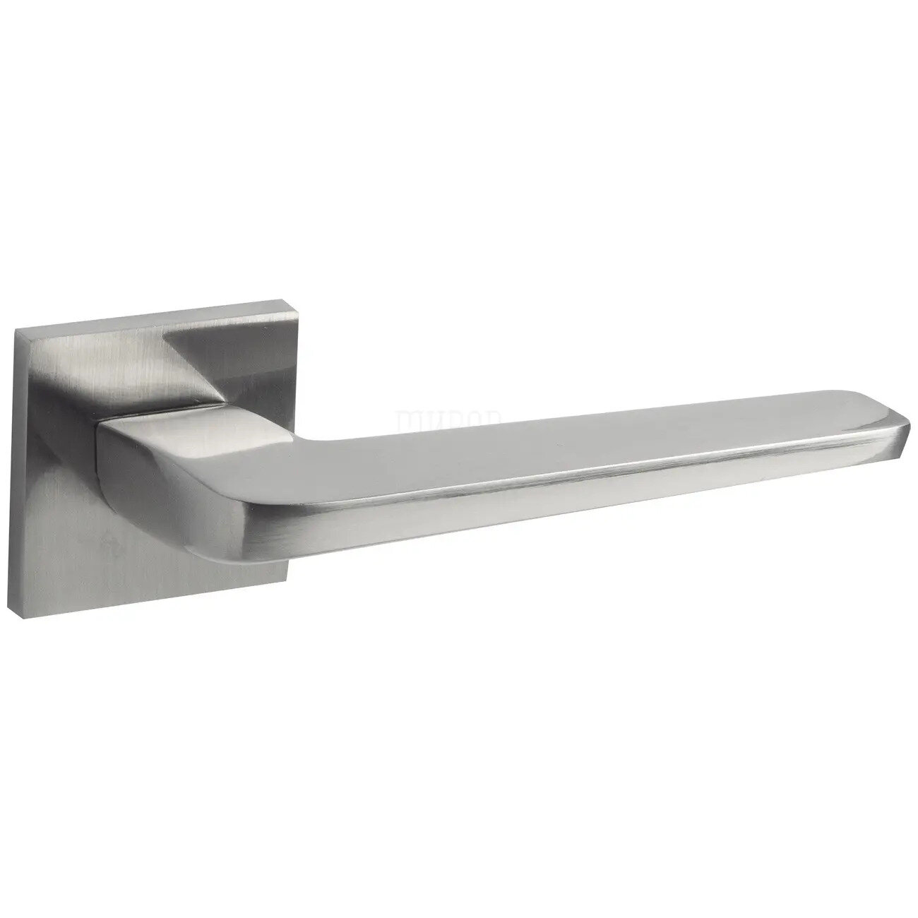 Дверная ручка Ajax (Аякс) на квадратной розетке "FAME" JS матовый никель