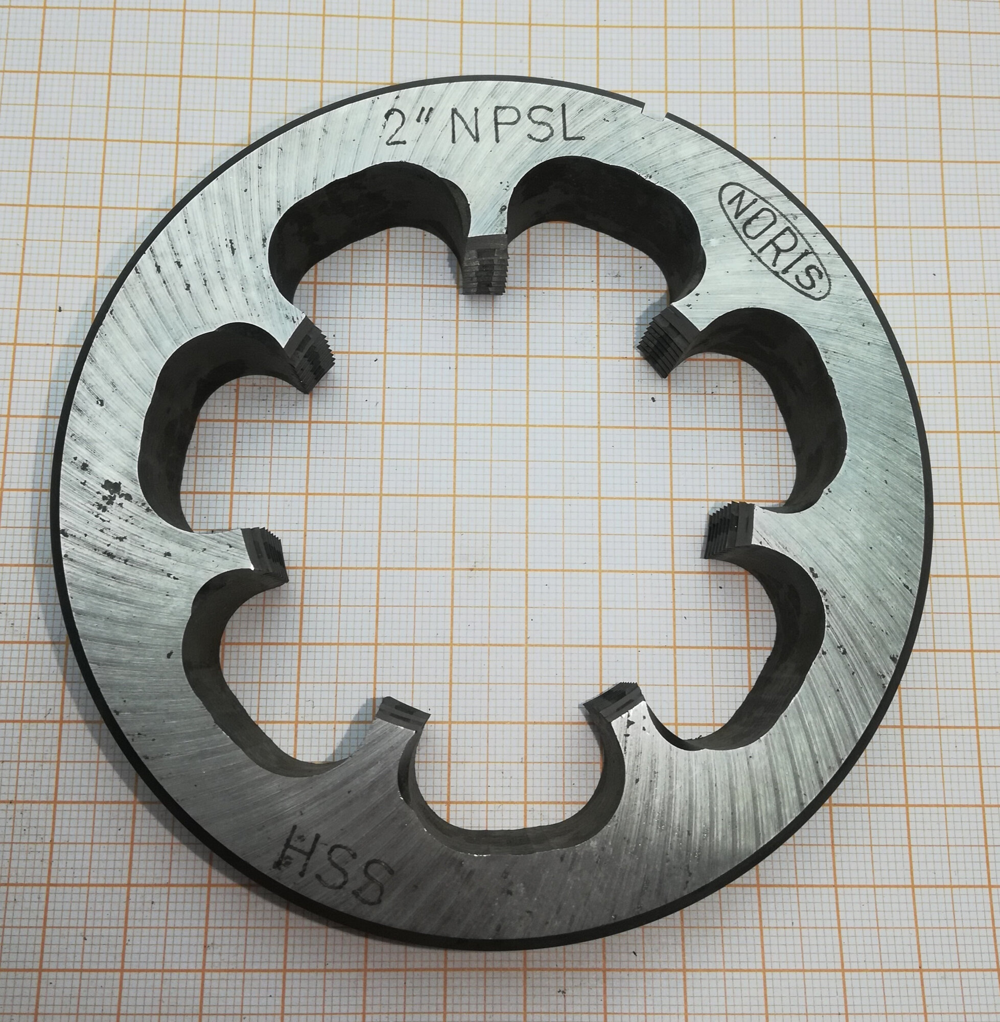 Плашка Трубная цилиндрическая NPSL 2" HSS 60° (11,5 ниток)