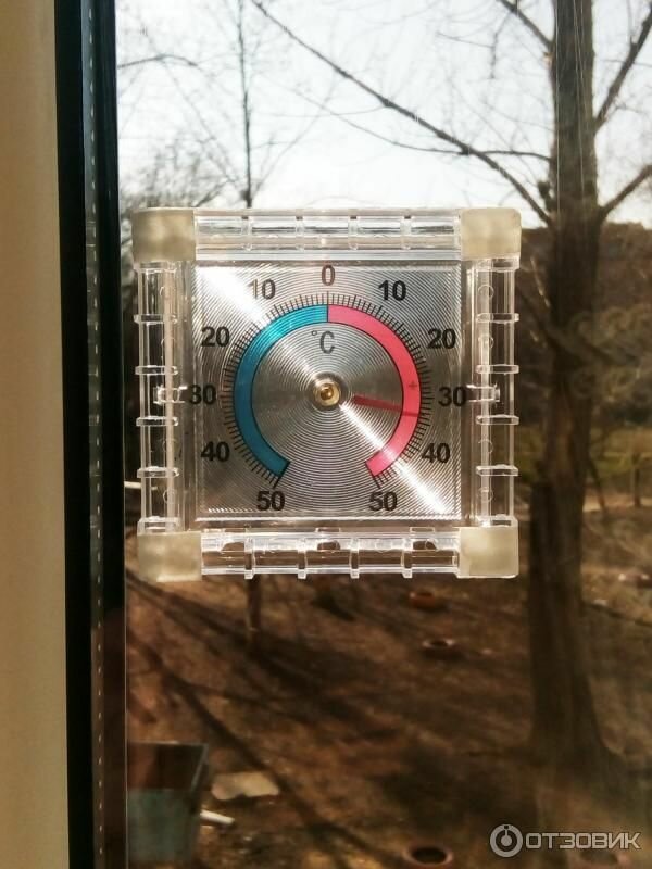 Термометр оконный для крепления на клейкую ленту. 7,5*7,5см.