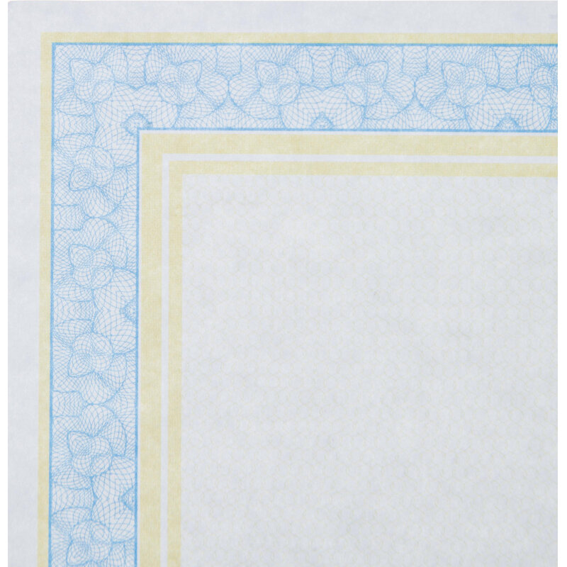 Сертификат-бумага Attache А4, двойная рамка бирюза + оранжевая, ID11, 50 шт./уп.