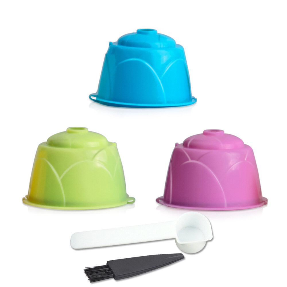 Набор фильтров для кофе капсул PP Fillable Coffee Capsules Reusable Coffee Capsule Cup совместимый с кофемашиной серии DOLCE GUSTO, Материал: PP+нержавеющая сталь, Тип: 1-3 (доступен выбор), Тип 1: 6 капсул для кофе