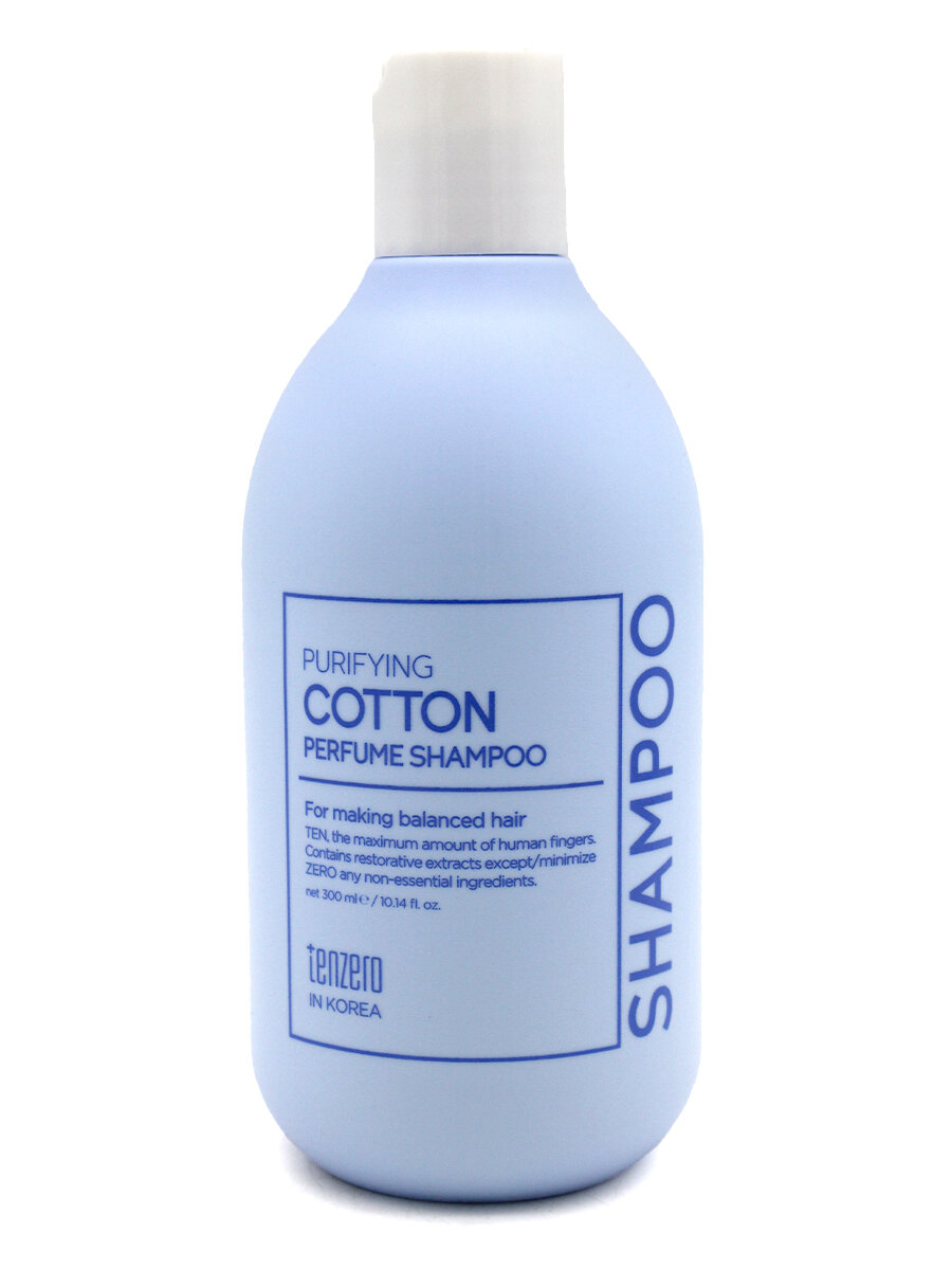 Tenzero Парфюмированный шампунь с ароматом хлопка Purifying Cotton Perfume Shampoo, 300 мл