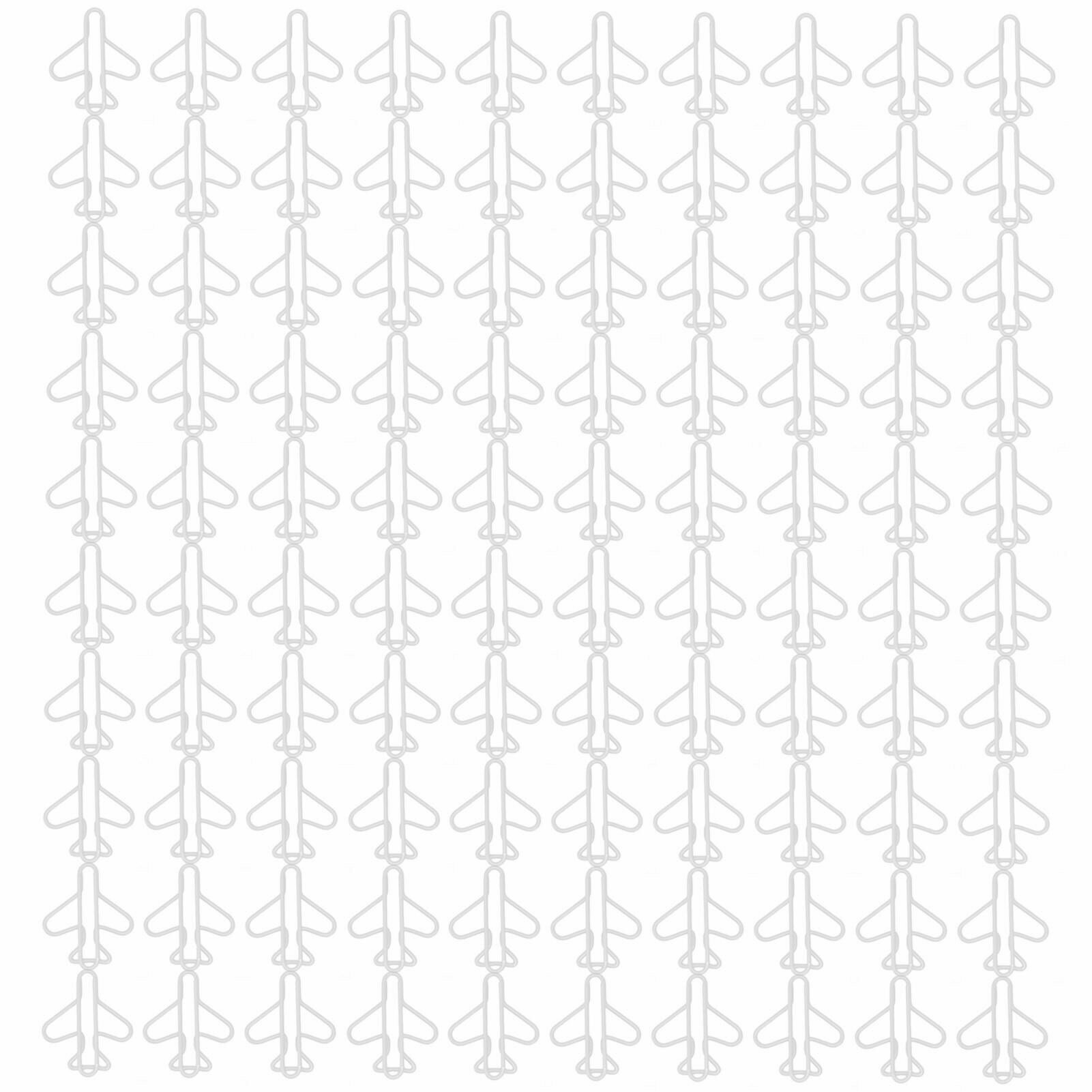 Скрепки плоские, с проводным покрытием, легкие, белые, 100 шт