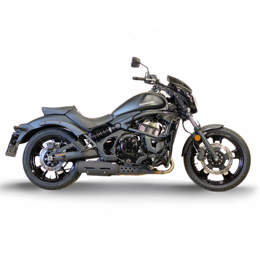 Чопперные дуги KAWASAKI Vulcan S 21- CRAZY IRON цвет чёрный матовый полированная нержавейка