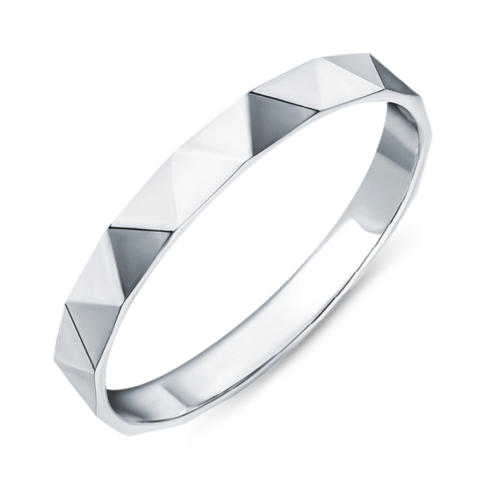 Кольцо обручальное, серебро, 925 проба