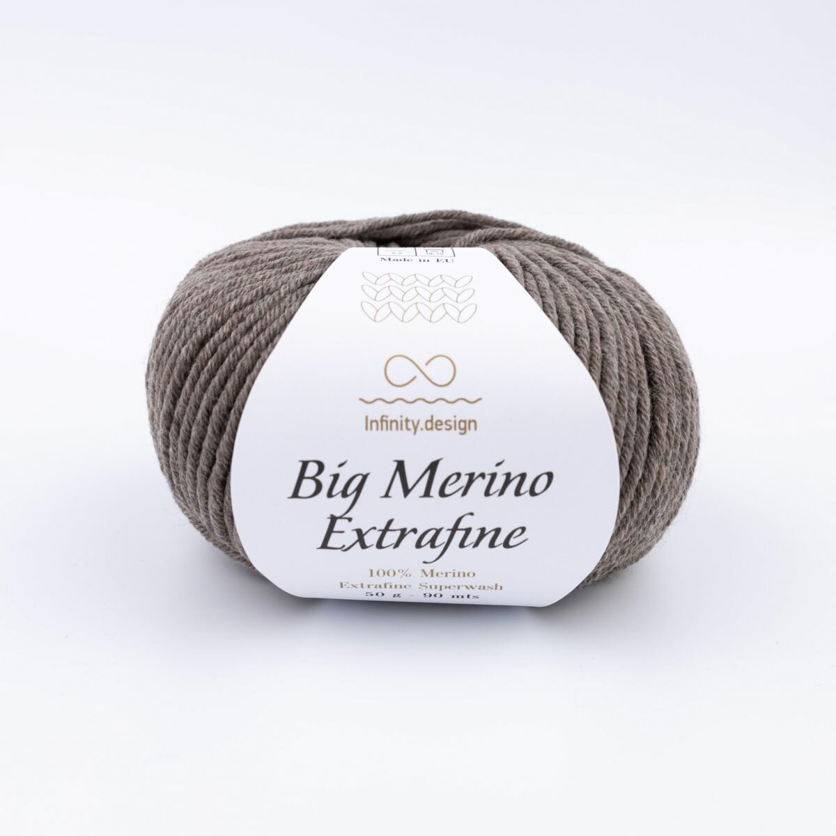 Пряжа для вязания Infinity Design Big Merino Extrafine (2652 Dark Beige) 1 моток
