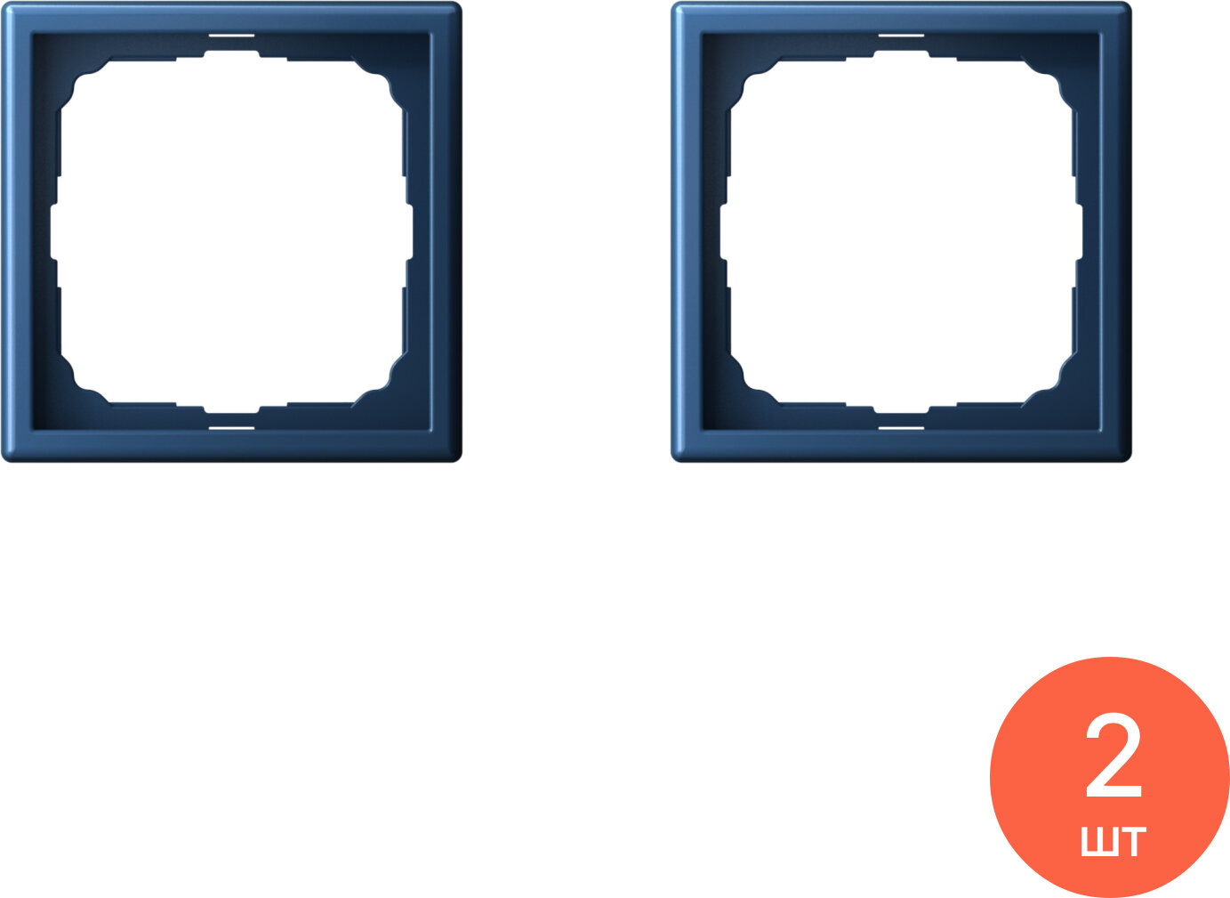 Рамка электроустановочная Systeme Electric / Систем Электрик ArtGallery GAL001101 аквамарин, 1 пост / для розеток и выключателей (комплект из 2 шт)