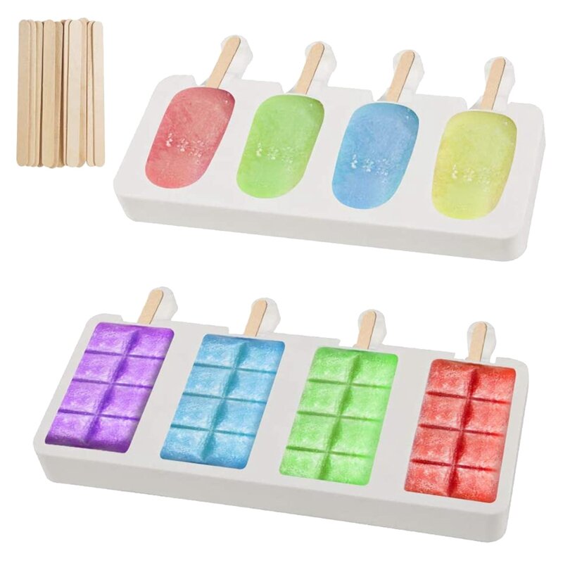 Набор из 2 формочек для крема, формочки для кексов, маленькие формочки для эскимо с 50 деревянными палочками для десерта мусс из крема DY ce