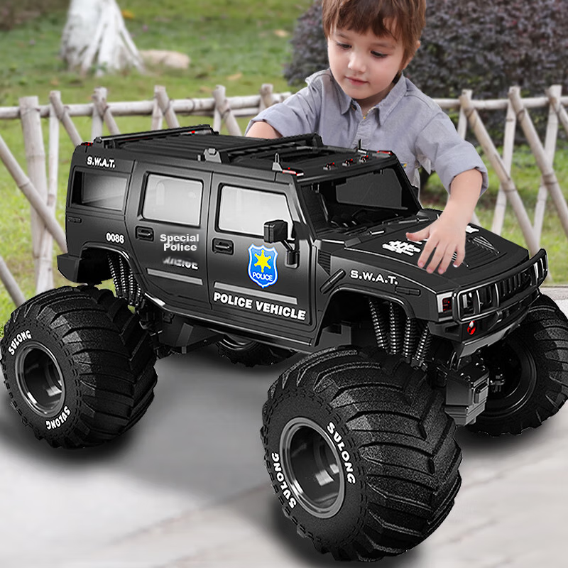Jingda Toys, Children's Christmas And New Year Gifts, Remote Control Car, Hummer Off-Road Police Car Model, Large Toy for Boys