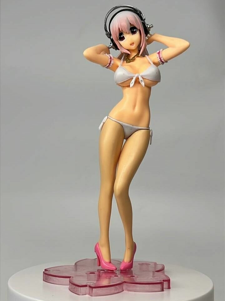 Хентай фигурка 3D в купальнике из игры Супер Сонико (Super Sonico) 11 см (тип 2)