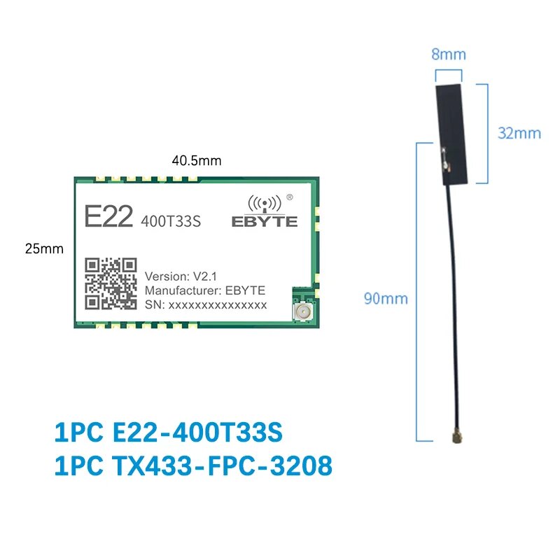 Беспроводной модуль LoRa EBYTE E22-400T33S
