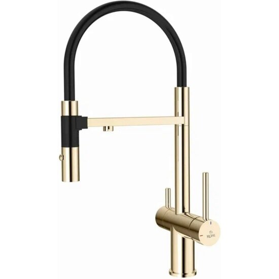 Смеситель для кухни Rose R958E, золото
