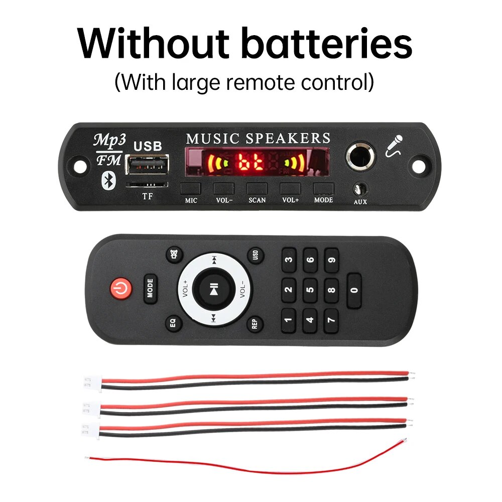 DC 6-16 В MP3 BT модуль платы декодирования звука MP3/USB/TF/MIC/FM декодер плата автомобильное аудио USB TF FM радио модуль музыкальный плеер