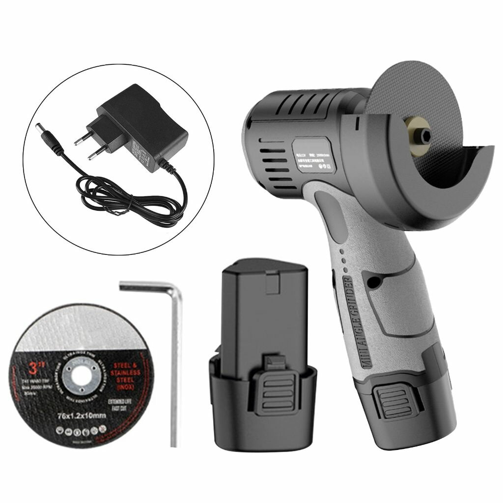 12V литиевый мини угловой шлифовальный станок (сеть) - евроразъем