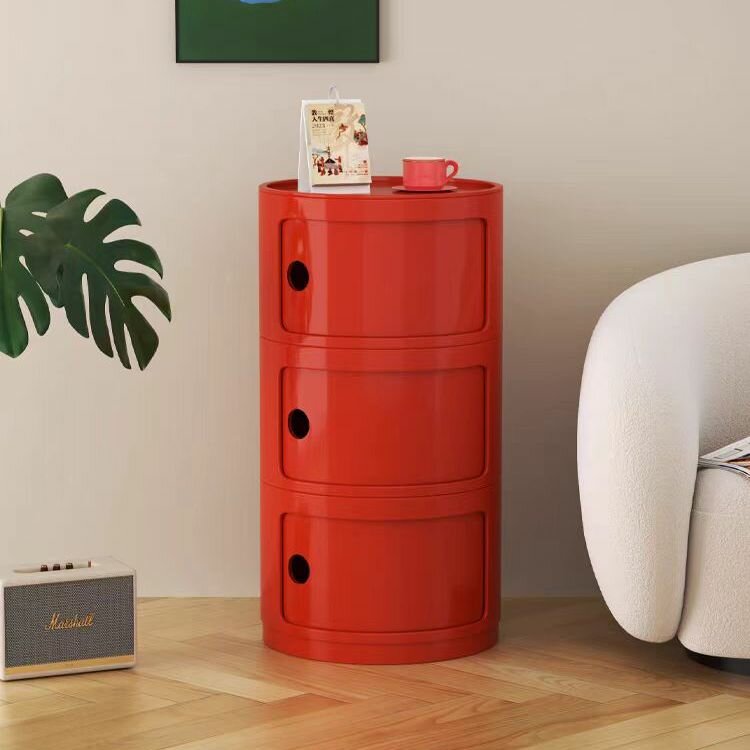 Тумба В Скандинавском Стиле, Материал, Цилиндрическая, С Раздвижными Дверцами, Штабелируемая, Тройной