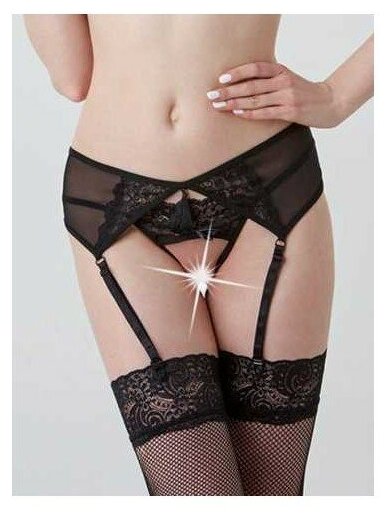 Пояс для чулок Le Frivole Роскошный 4985, размер: S/M (2/3), черный